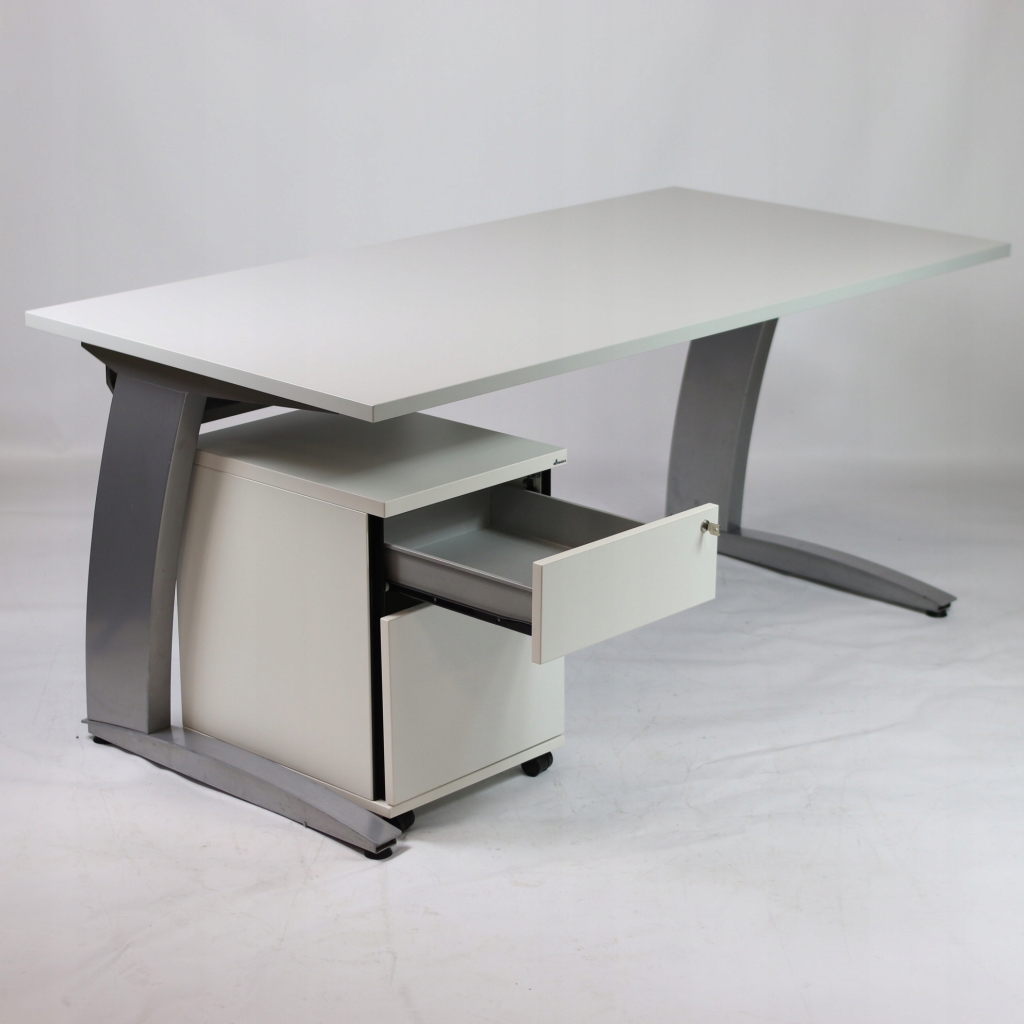 Biurko do biurka domu producent MEBELUX jasno szare biały 160x80cm ...