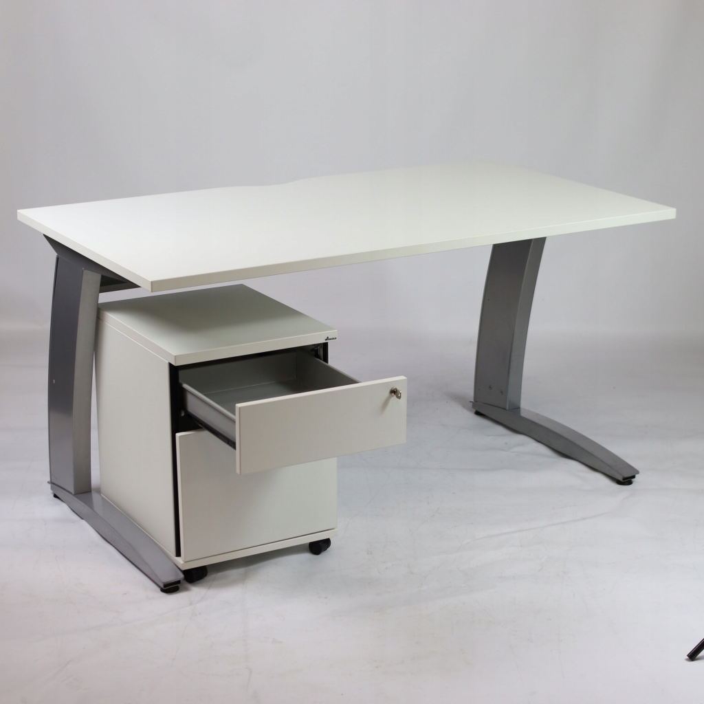 Biurko do biurka domu producent MEBELUX jasno szare biały 140x80cm ...